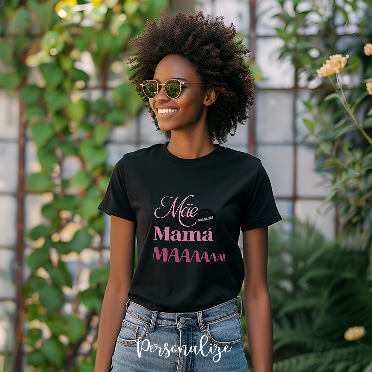 T-shirt "Mãe, mamã, maaaaa" - Personalize